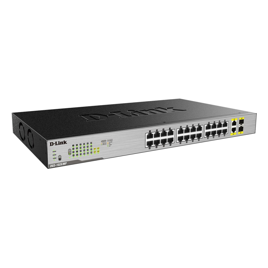 24-Port Desktop Gigabit PoE Switch with 2 x 100/1000Mbps Combo Ports ...