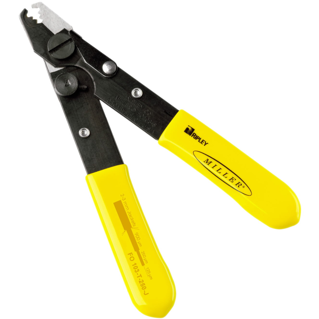 FO103-T-250-J Fibre Optic Cable Strippers "Tri-hole" - Blue Helix