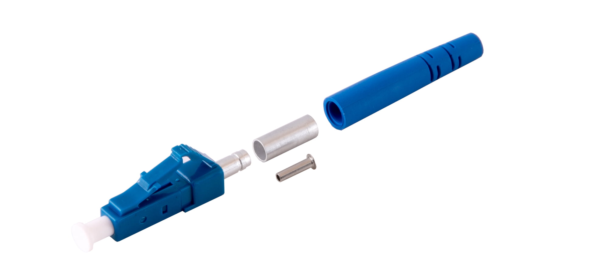 LC simplex singlemode connector - Blue Helix